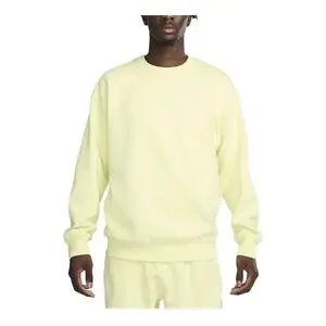 Nike Nike Solo Swoosh Fleece Crewneck Yellow