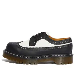 Dr. Martens 3989 Bex Smooth Leather Brogue Shoes - Black/white