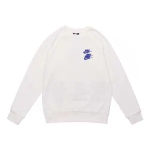 Nike Embroidered 3 Hook Logo Crew-neck - White