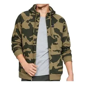Under Armour Camouflage Zip-up Hooded Cardigan - Green