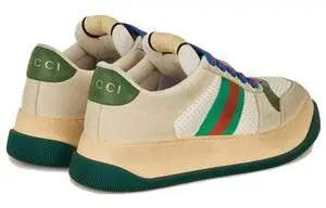 Gucci Screener Gg Leather Sneakers - Beige/green/red
