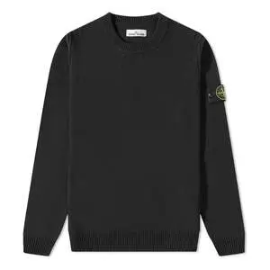 Stone Island Lambswool Crew Neck Knit - Black