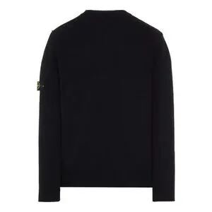 Stone Island Lambswool Crew Neck Knit - Black