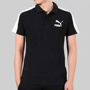 PUMA Iconic T7 Polo Shirt 'black White - Black/white