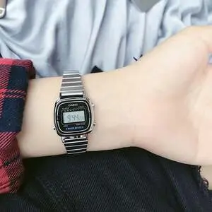 Casio Digital Watch With Stainless Steel Bracelet - Silver