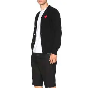 Play Comme Des Garcon Emblem Cardigan - Black