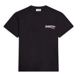 Balenciaga Political Campaign Logo T-shirt - Black