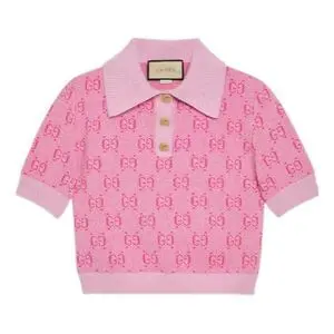 GUCCI Gucci GG Wool Jacquard Polo Shirt