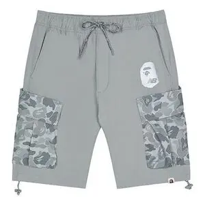 NEW BALANCE X A Bathing Ape Relaxed Fit Shorts Asia Sizing 'grey White - Grey/white