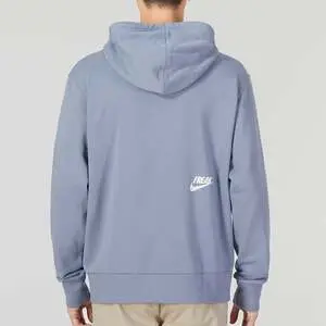 Nike Logo Printing Drawstring Hooded Casual Blue