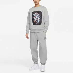 Nike Af-1 Pattern Splicing Fleece Knit Pullover