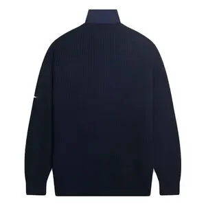 Balenciaga Layered Trompe L'oeil Knit Sweater - Navy