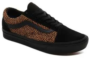 VANS Old Skool Comfycush Sneakers With Tiny Cheetah Print - Black