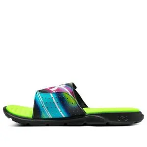 Under Armour Ignite Pro Graphic Strap Slides - Black/lime Surge