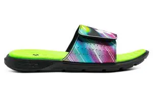 Under Armour Ignite Pro Graphic Strap Slides - Black/lime Surge