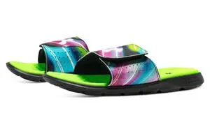 Under Armour Ignite Pro Graphic Strap Slides - Black/lime Surge