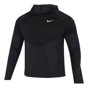 Nike Dri-fit Repel Miler Hooded Windbreaker Jacket - Black