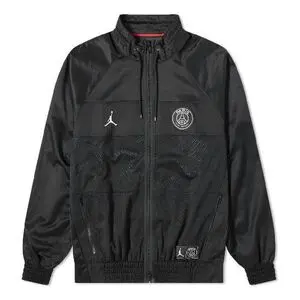 JORDAN X Psg Alphabet Print Zipper Jacket - Black