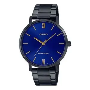 Casio Classic Minimalistic Analog Watch With Stainless Steel Strap - Blue