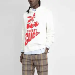 Gucci Cherry Print Cotton Hoodie