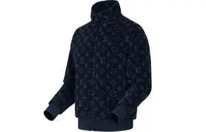 LOUIS VUITTON Monogram Jacquard Fleece Zip-through Jacket