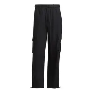 Adidas Originals Cargo Pant Side Pocket Splicing Drawstring Bundle Feet Sports Pants/trousers/joggers - Black