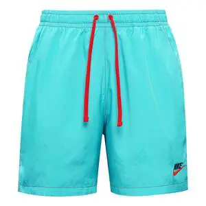 Nike Logo Embroidered Training Sports Woven Shorts - Blue