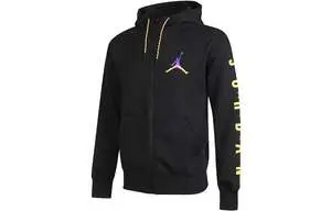 JORDAN Athletic Fleece Lined Hooded Jacket - Black