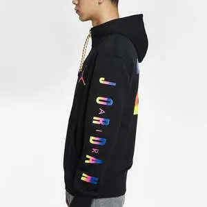 JORDAN Athletic Fleece Lined Hooded Jacket - Black