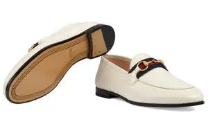 Gucci Horsebit Web Leather Loafers