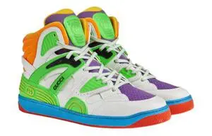 Gucci High Top Basketball Sneakers - Multi-color
