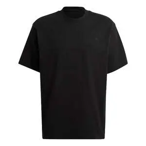 Adidas Solid Color Round Neck Pullover Short Sleeve Casual Black T-shirt - Multi-color