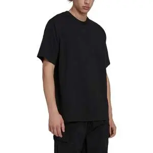 Adidas Solid Color Round Neck Pullover Short Sleeve Casual Black T-shirt - Multi-color
