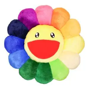 TAKASHI MURAKAMI Flower Plush 60 Cm 'rainbow Yellow - Rainbow/yellow