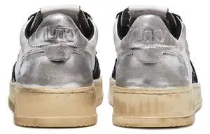 AUTRY Medalist Super Vintage Leather Low Sneakers - White/black/silver
