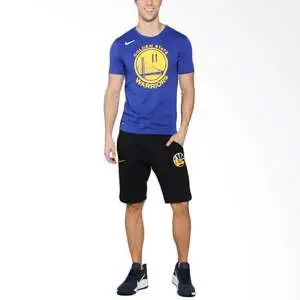 Nike Golden State Warriors Dri-fit Short Sleeve Tee - Blue