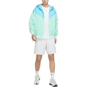 Nike Windrunner Full-zip Drawstring Hoodie 'blue