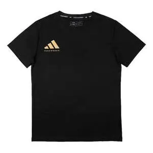 Adidas Sports T-shirt Asia Sizing 'black Gold - Black/gold