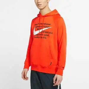 Nike Pullover Hoodie With Large Swoosh Graphic