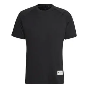 Adidas Tep Tee Logo Round Neck Pullover Sports Gym Short Sleeve Black T-shirt - Default Colorway
