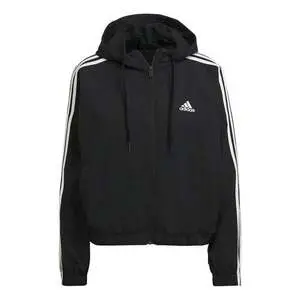 Adidas Essentials Repeat Logo Loose-fit Windbreaker - Black/white