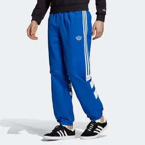 Adidas Balanta Track Pants Splicing Contrasting Colors White Blue Bundle Feet Blue