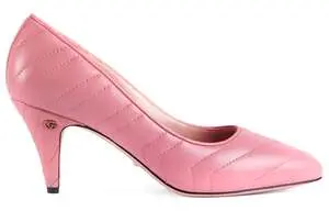 Gucci Nappa Matelassé Marmont Mid Heel Pumps