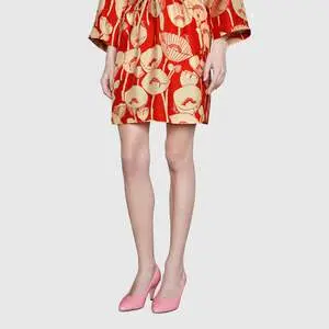Gucci Nappa Matelassé Marmont Mid Heel Pumps