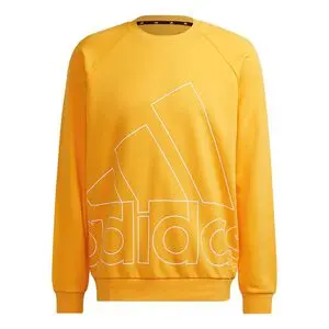 Adidas Big Lo Swt Ft Logo Crewneck Sweatshirt - Yellow