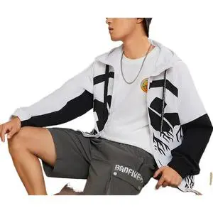LI-NING Badfive Big Logo Hooded Jacket - White/black