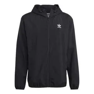 Adidas Originals Trefoil Essentials Windbreaker Jacket - Black