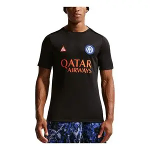 Nike X Dri-fit Pre-match Soccer Jersey Inter Milan Football Club - Black/safety Orange