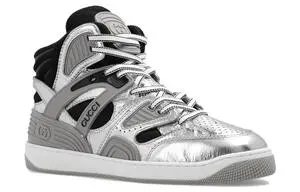 Gucci Basket High-top Sneakers - Silver/black