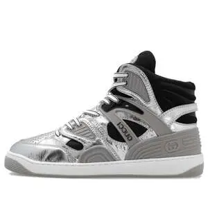 Gucci Basket High-top Sneakers - Silver/black